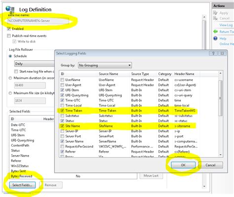 Using Iis Advanced Logging With Leansentry Leansentry