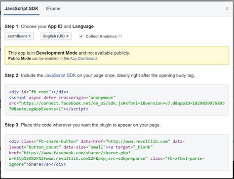 Javascript Facebook Share Button Stack Overflow