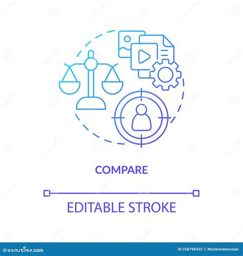 Content Personalization Blue Gradient Concept Icon Vector Illustration
