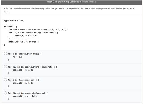 Adding Rust Quiz Md Issue Ebazhanov Linkedin Skill Assessments Quizzes Github