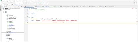 keywords defined in static custom libraries in python classes are
