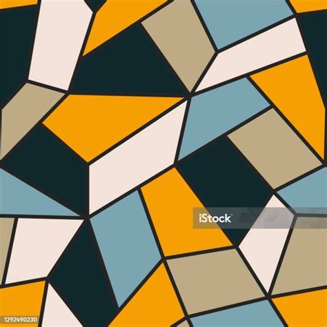 벡터 매끄러운 색상 다각형 기하학적 패턴 현대 반복 추상적 인 배경 모자이크 트렌디 한 멀티 컬러 프린트 밝은 패션 끝없는 질감 0명에 대한 스톡 벡터 아트 및 기타 이미지