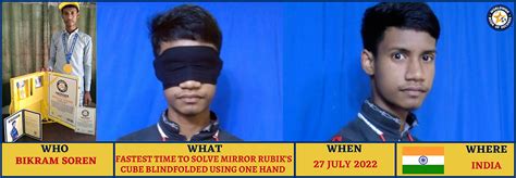 Fastest Time To Solve Mirror Rubiks Cube Blindfolded Using One Hand