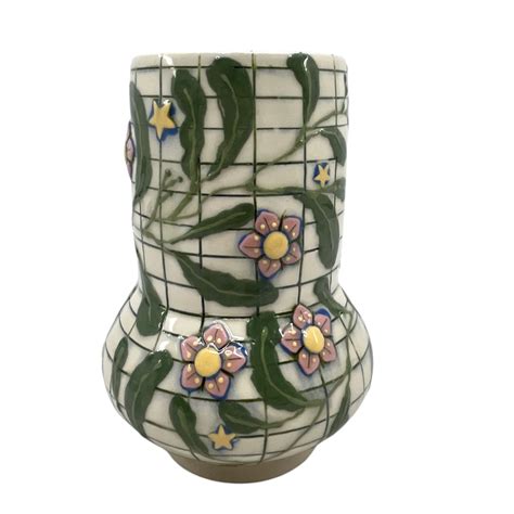 Grid And Vine Vase Lillstreet