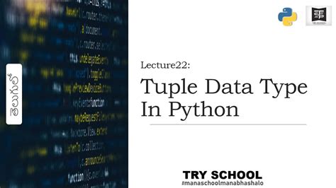 Lecture22 Tuple Data Type In Python Try School Youtube