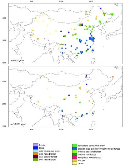 Biomes Reconstructed From Fossil Pollen Data At A 6000 14c Yr Bp And
