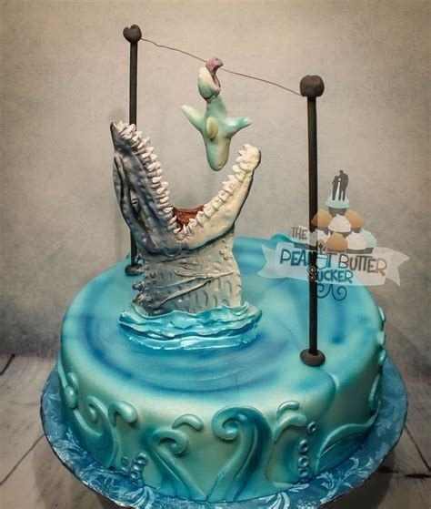 Mosasaurus Custom Cake In 2025 Jurassic World Cake Dinosaur Birthday