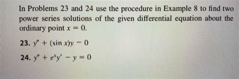 Solved In Problems And Use The Procedure In Example Chegg Com