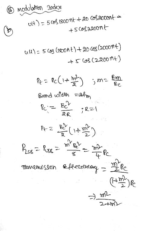 Solved The output signal from an AM modulator is u t cos πt Course Hero