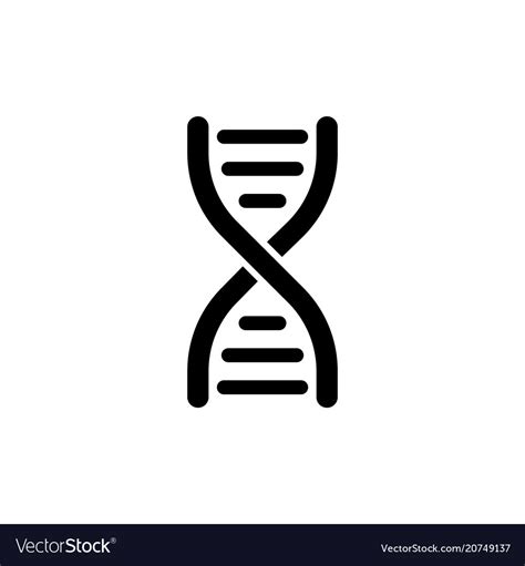 Dna Flat Icon Royalty Free Vector Image Vectorstock