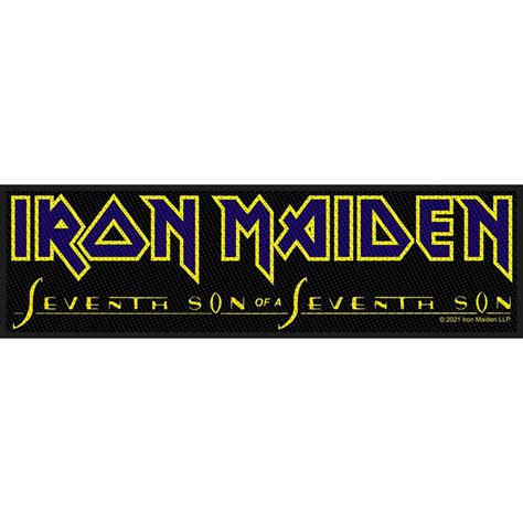 Iron Maiden Super Strip Patch ‘seventh Son Logo Steamretro