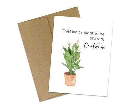 Comfort Card Empathy And Sympathy Greeting Card Etsy