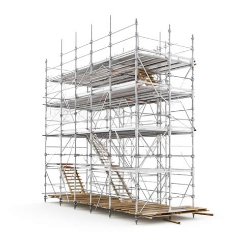 Premium Ai Image A Close Up Of A Scaffolding Structure With A Staircase And A Ramp Generative Ai