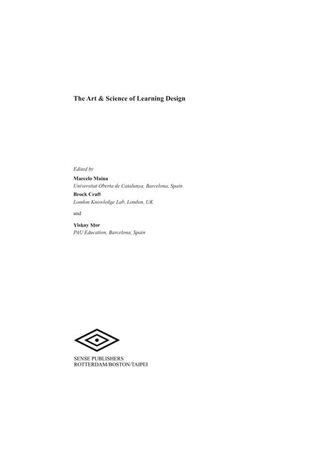 PDF Introduction Learning Design Definitions Current Issues And Grand Challenges