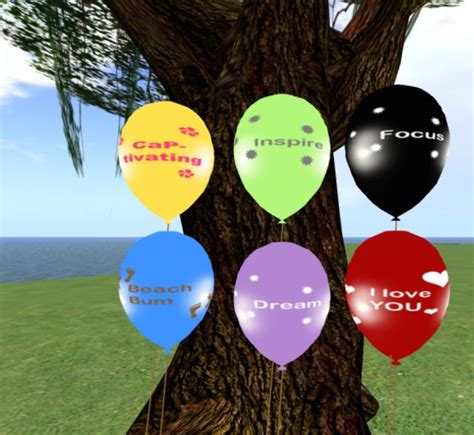 Second Life Marketplace Cap Balloons Happy Fatpack