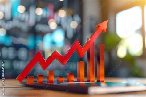 The Business Graphs With A Red Arrow Heading Upwards Signify A The Business Graphs With A Red Arrow Heading Upwards Signify A