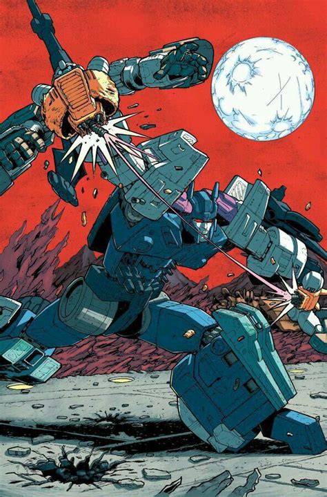 Transformers Comic Art Giant Robot Attack Transformers Mtmte Idw