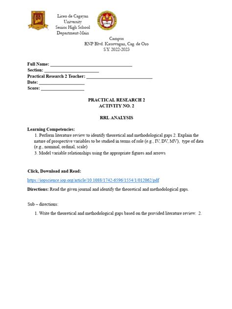 practical research 2 activity 2 pdf