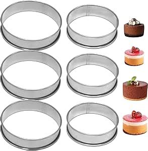 Movkzacv Cercle à Tarte Inox 6 Pièces Cercle Tartelette Cercles à