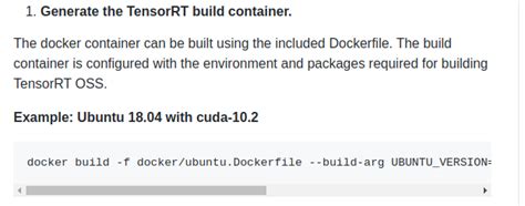 docker to generate the tensorrt build container jetson nano nvidia
