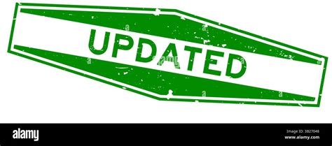 Grunge Green Updated Word Hexagon Rubber Seal Stamp On White Background Stock Vector Image And Art