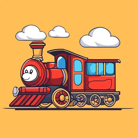 Premium Vector Cute Train Background Art H