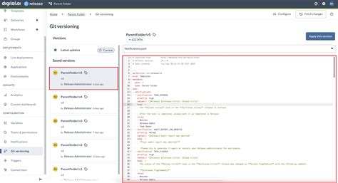 Gitops Enabled Folder Versioning · Digitalai Release