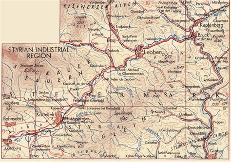 A 1960s Map Of The Brenner Pass In Austria And Italy Rmapporn