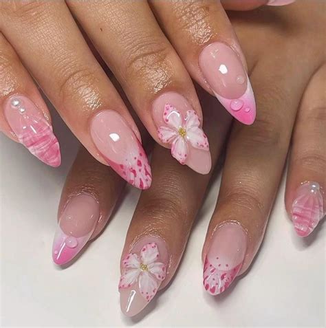 Summer Island Style 3d Flower Nails Etsy Canada Nail Designs