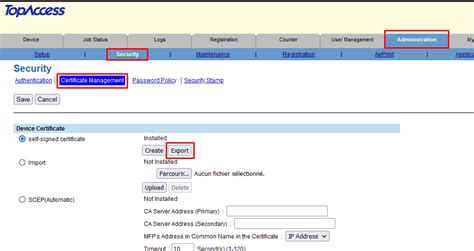 Activating Ssl Between Gespage And A Toshiba E Terminal