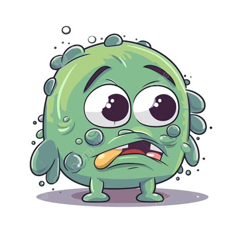 Booger Clipart Green Cartoon Character With A Bad Mouth Vector Booger