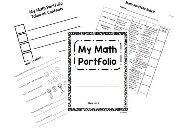 Math Portfolio By A Little Something Tpt