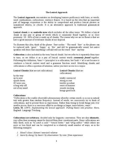 The Lexical Approach Pdf