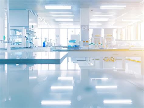 Premium Photo Blur Futuristic Lab Clean Science Laboratory