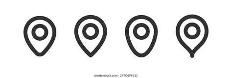Location Pin Icon Map Marker Navigation Stock Vector Royalty Free 2470499611 Shutterstock