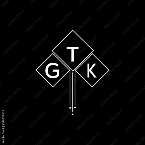 Gtk Letter Logo Design With White Background In Illustrator Gtk Vector Logo Modern Alphabet