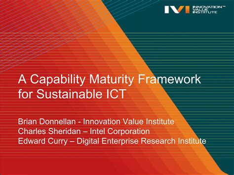 A Capability Maturity Framework For Sustainable Ict Ppt