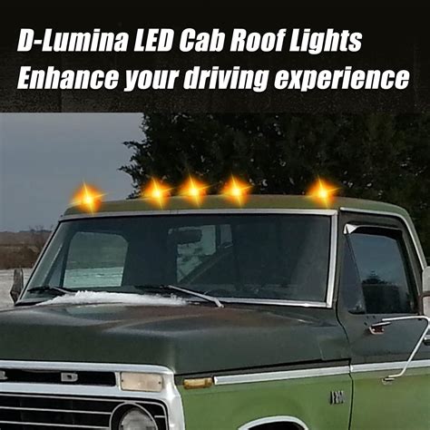 D Lumina Luces Marcadoras De Cabina De Techo Con Lente ámbar Para Fo Rd