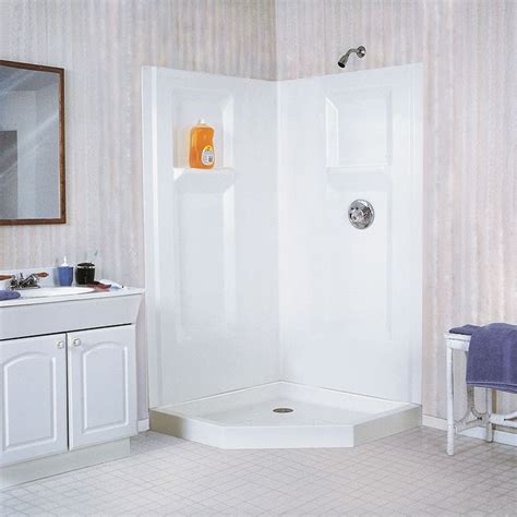 Buy Mustee 736cwht 736c Durawall Fiberglass Neo Angle Corner Shower