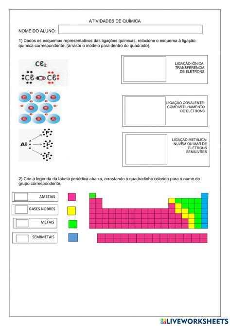 Atividade De Quimica Adaptada Tabela Periodica