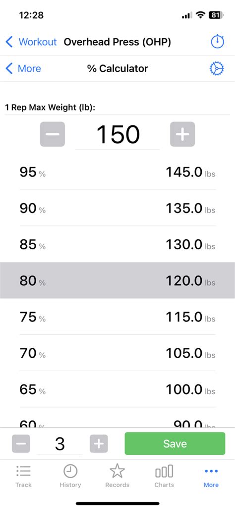 Percentages Calculator Fitnotes Ios Help