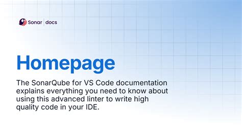 Homepage Sonar Documentation