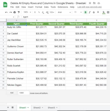 How To Delete All Empty Rows And Columns In Google Sheets