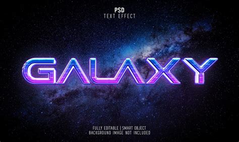 Premium Psd Galaxy Cosmic Glowing 3d Editable Text Effect Template