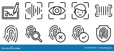 Biometric Collection Concept Icon Cartoon Vector