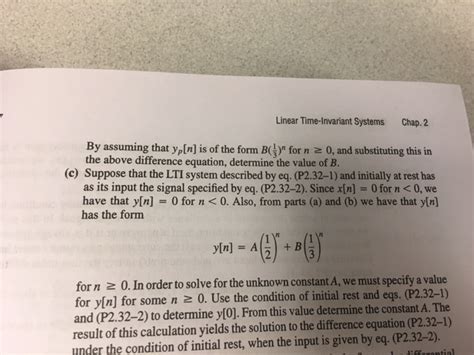 Solved 2 32 Consider The Difference Equation Y N žyin