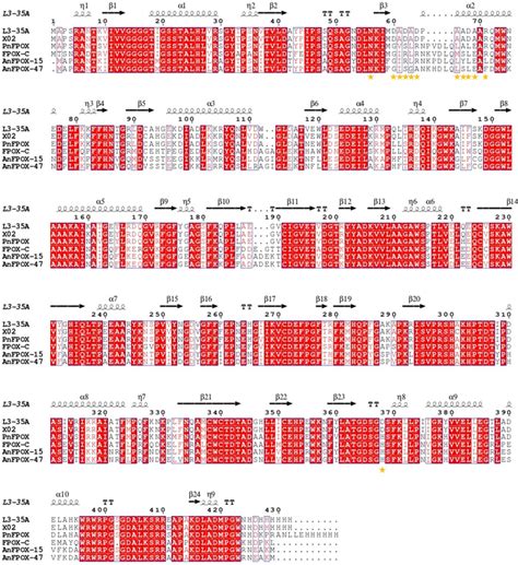 Sequence Alignment Of Homologous Enzymes Used To Design Mutations For