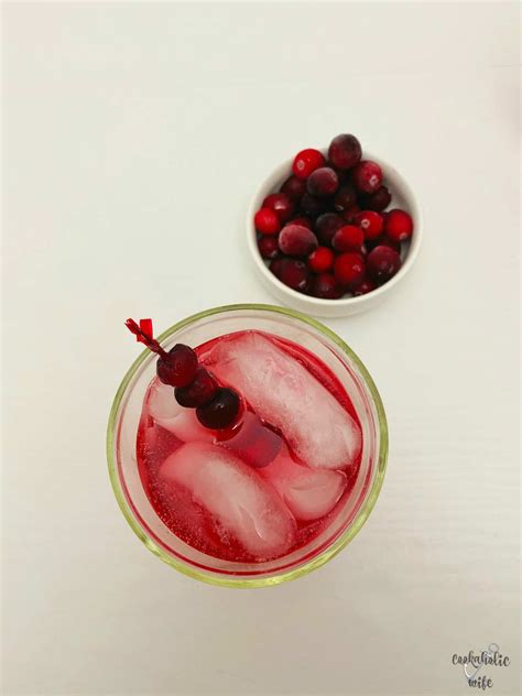 Sparkling Cranberry Cocktail Cookaholic Wife