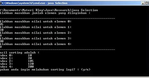 Losers Notes Implementasi Algoritma Selection Sort Dengan Java