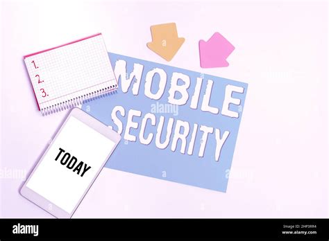 Text Sign Showing Mobile Security Concept Meaning Protection Of Mobile